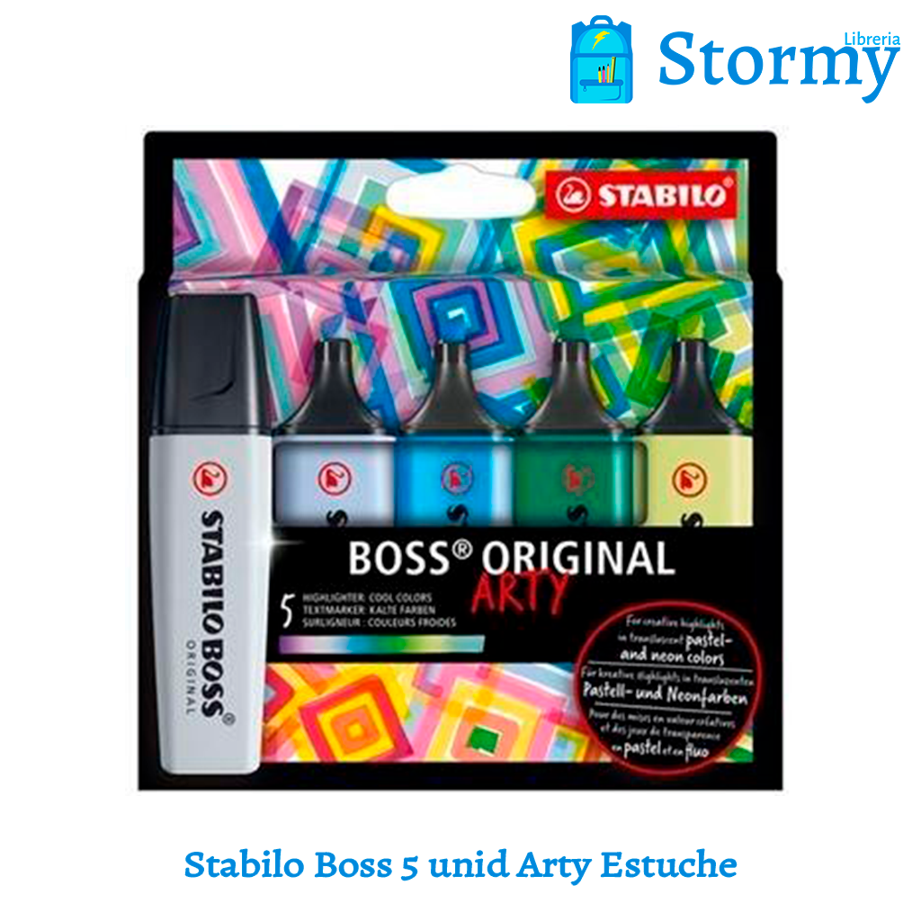 Stabilo Boss 5 Unid Arty Estuche Libreria Stormy Stabilo Boss 5 Unid Arty Estuche Libreria Stormy